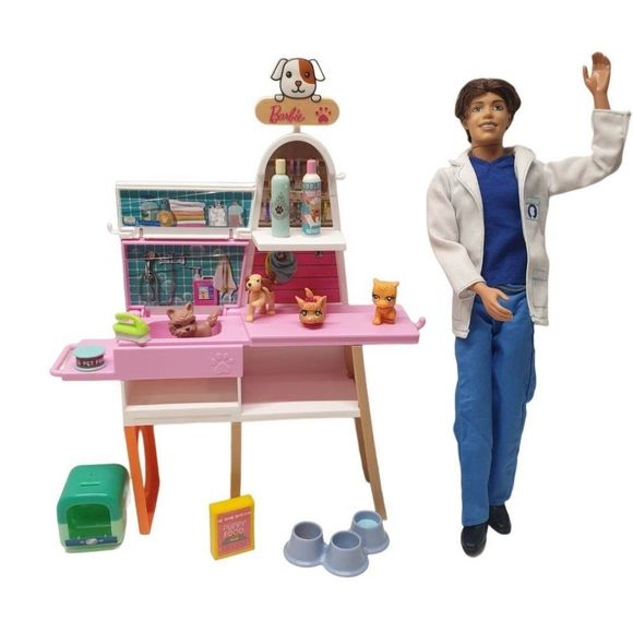 Barbie | Toys | Barbieken Doll Doctor And Pet Boutique Playset 3 Piece ...